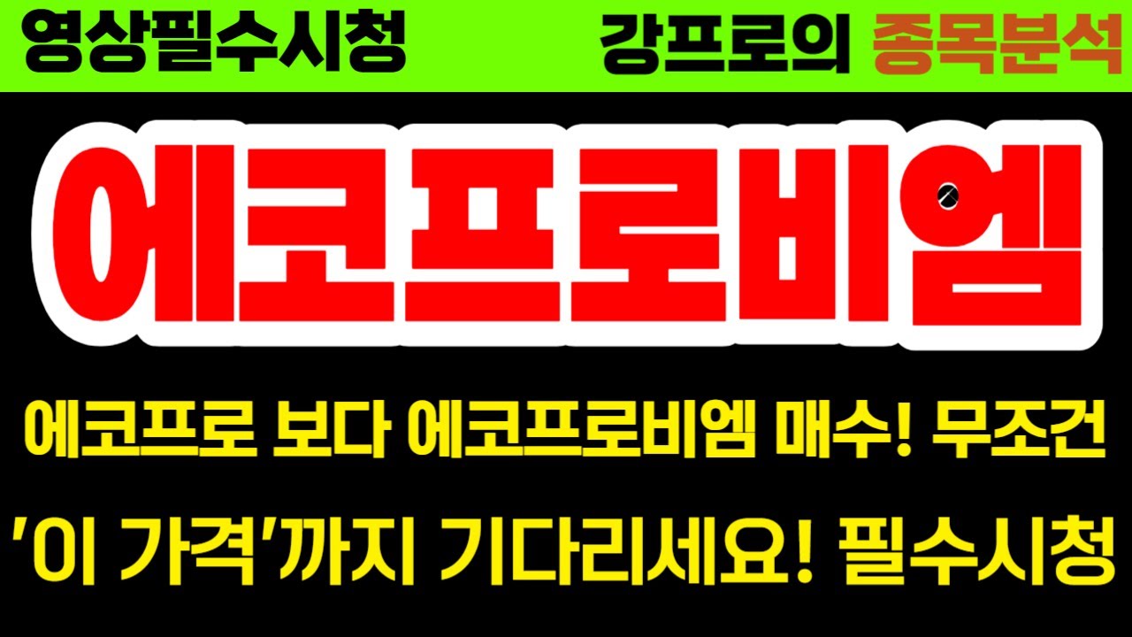 에코프로비엠 주가 에코프로 보다 에코프로비엠 매수 무조건이 가격까지 기다리세요 에코프로비엠 에코프로비엠주가 에코