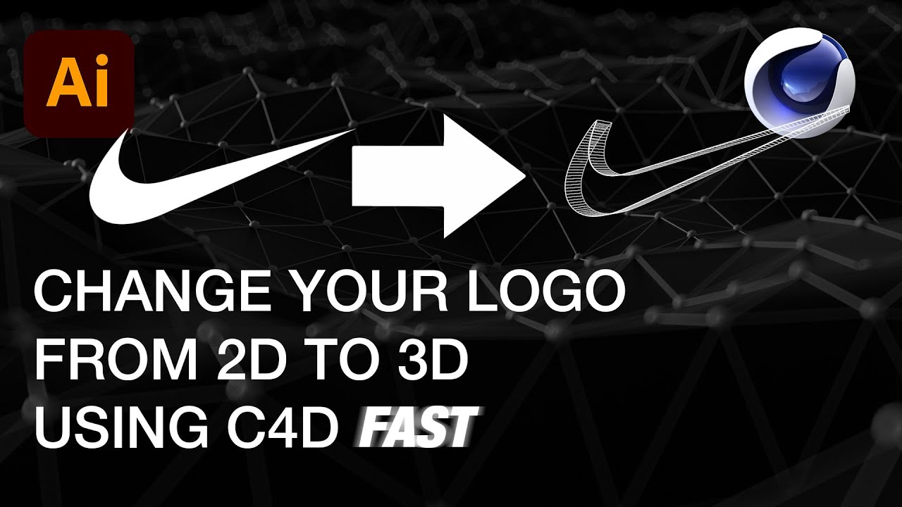 How to import your 2D vector logo into 3D using Cinema4D FAST. - YouTube