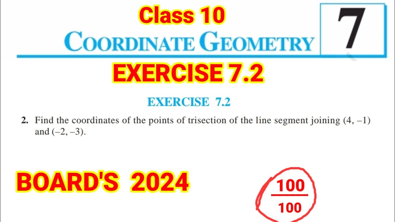 Coordinate Geometry class 10 // 7.2 question no. 9 chapter 7 coordinate ...