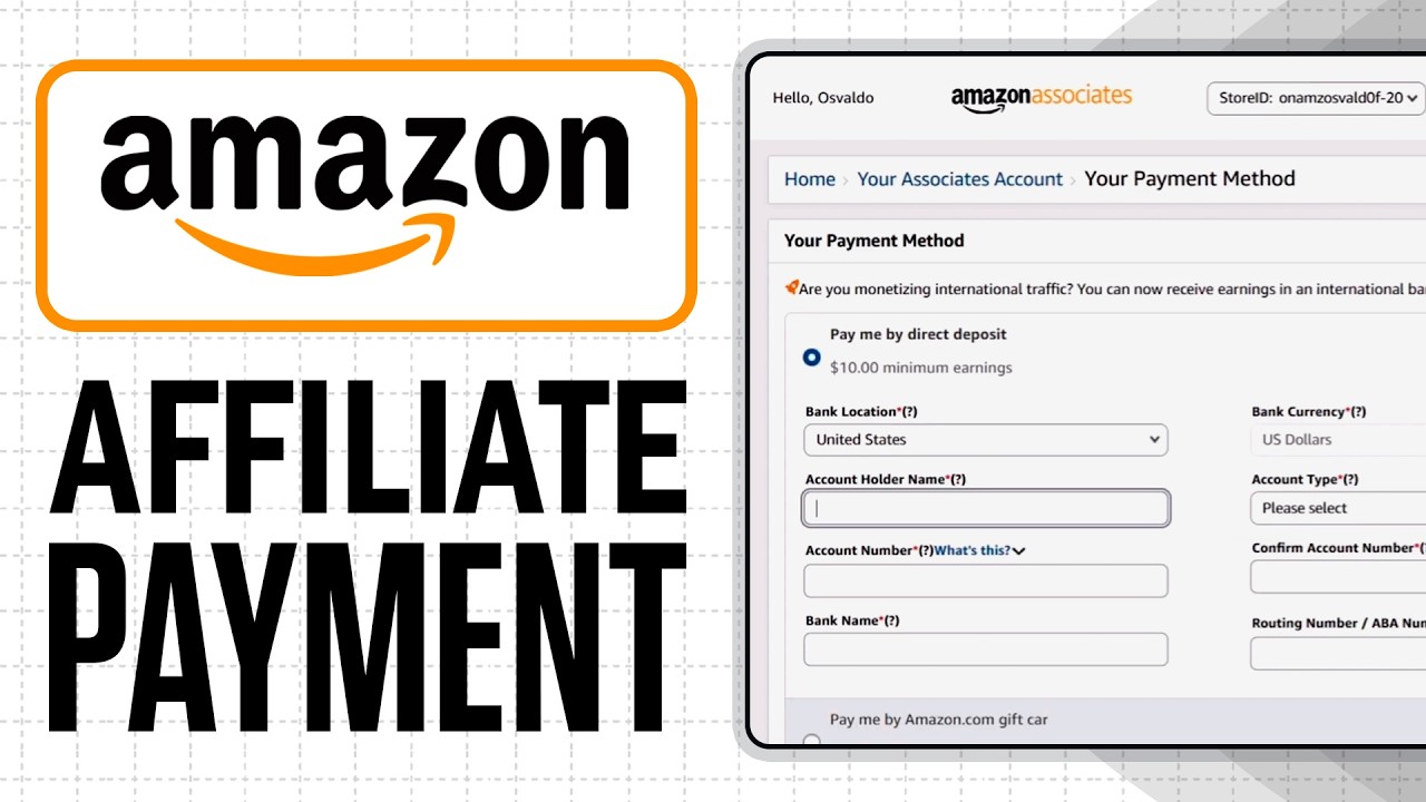 How To Setup Amazon Affiliate Payment Method | Step by Step - YouTube