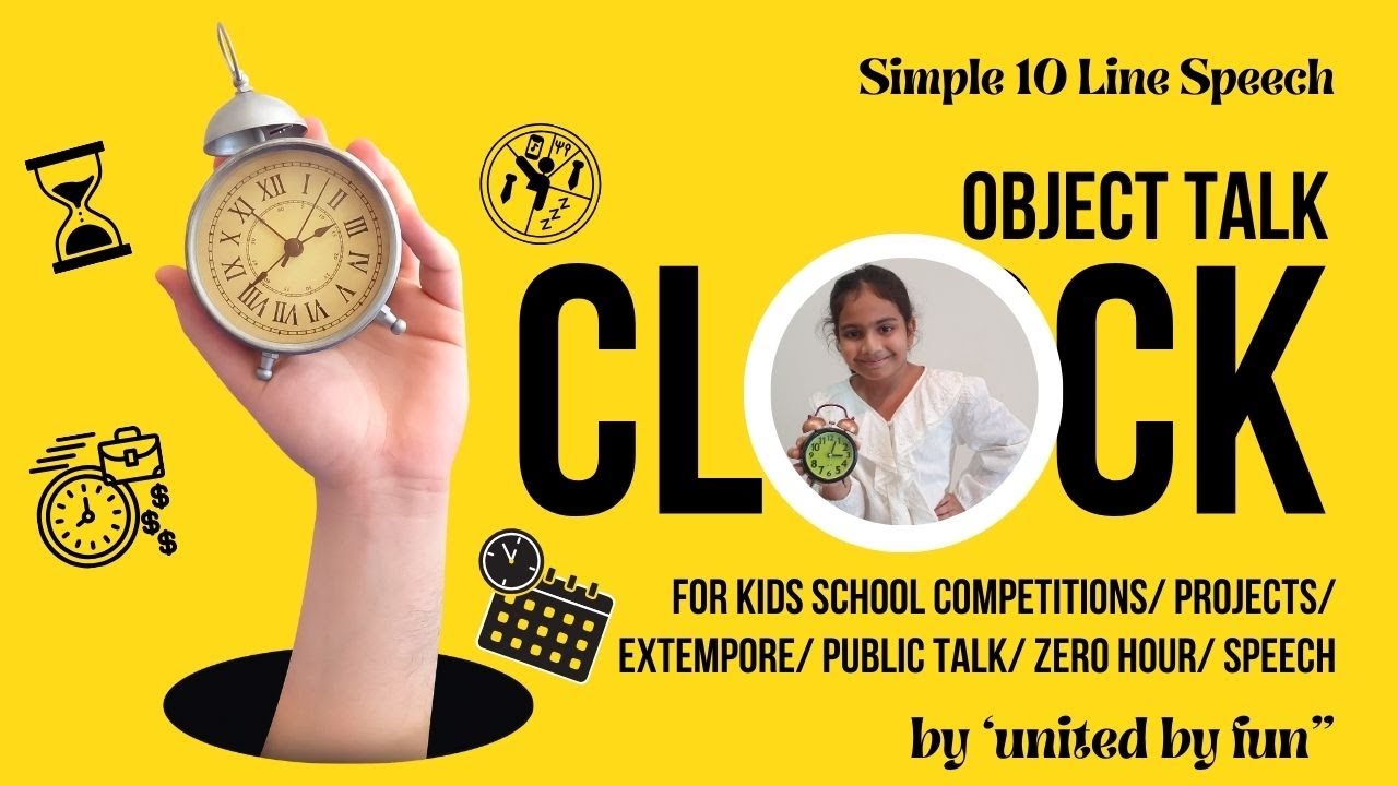 Simple 10 Line Essay - MY CLOCK / Object Talk | Speech | Easy School Kids Public Speech - YouTube