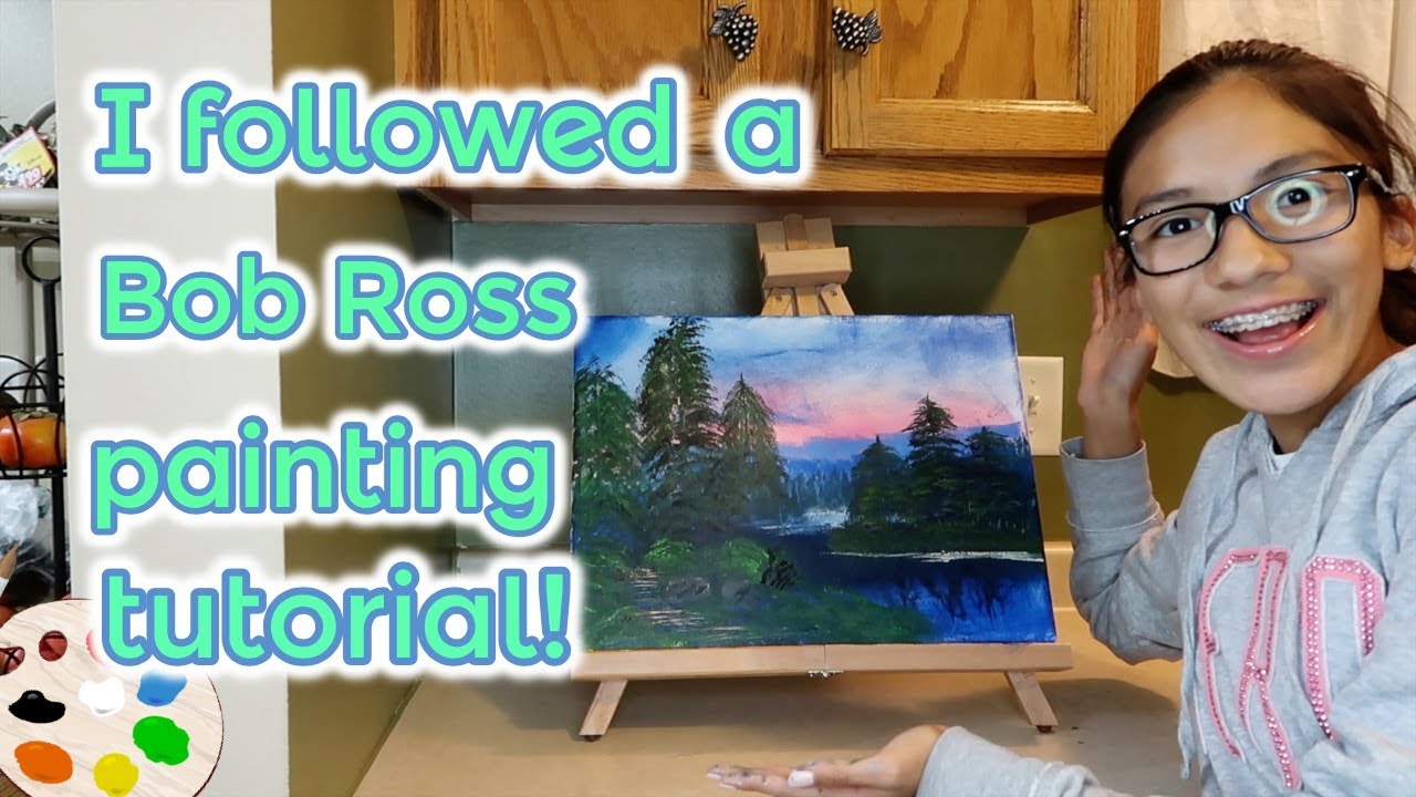I followed a Bob Ross painting tutorial! - YouTube