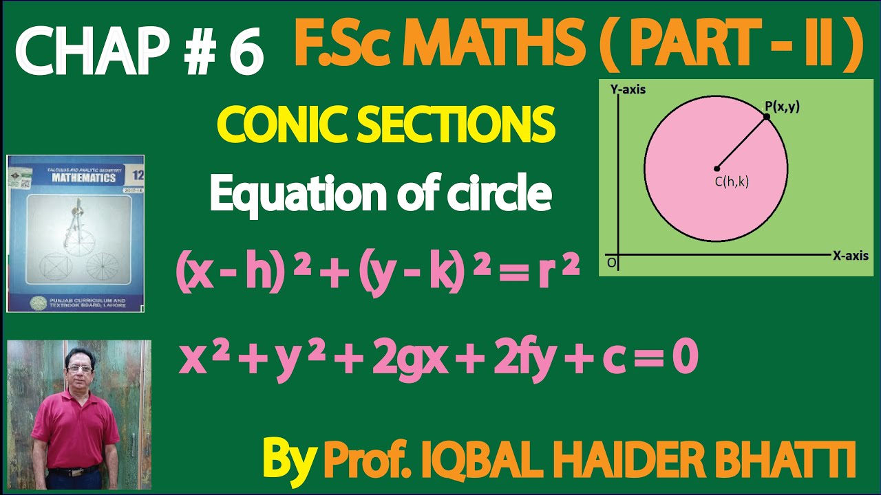 Chapter #6 [Conic Sections] Equation of Circle Maths intermediate Part ...