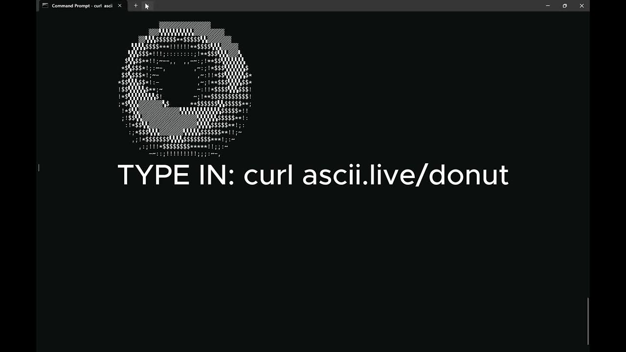 How to make a spinning donut on command prompt - YouTube