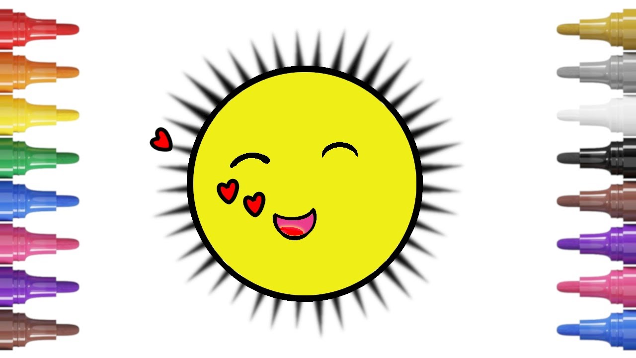 How to Draw and Color a Lovely Sun | Fun Art for Kids - YouTube