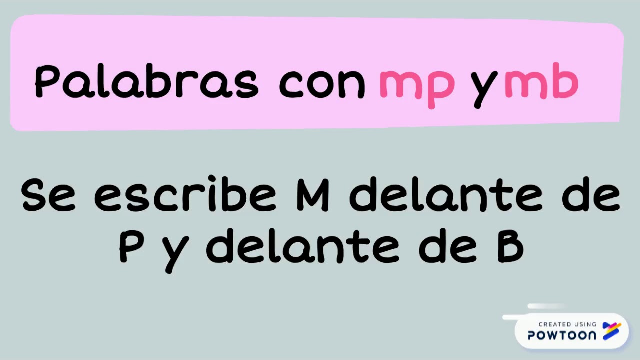 Ortografía: palabras mp y mb - YouTube