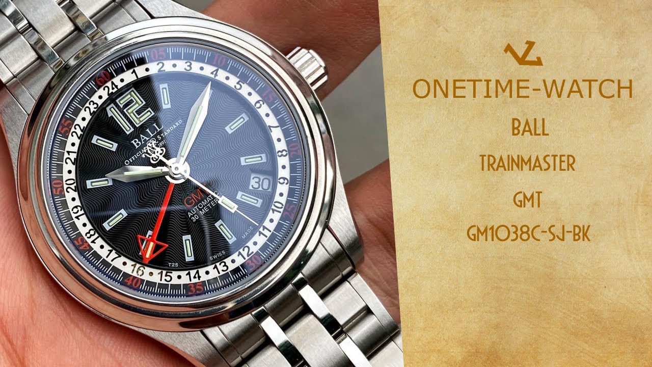 Lên tay đồng hồ Ball Trainmaster GMT GM1038C-SJ-BK - YouTube