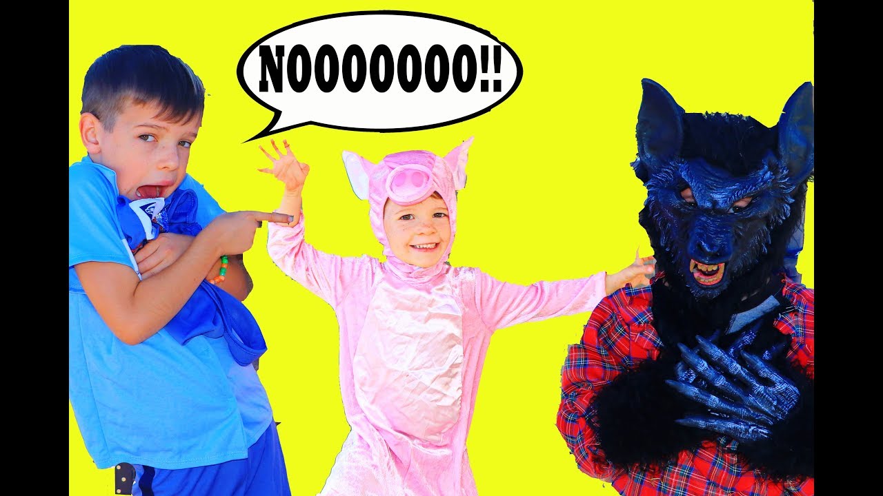 3 Little Pigs Story BIG BAD WOLF PIG CAN FLY & PJ Masks Catboy Can ...