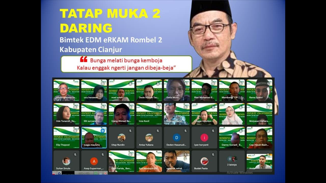 TATAP MUKA 2 BIMTEK DARING EDM eRKAM ROMBEL 2 KAB. CIANJUR - YouTube