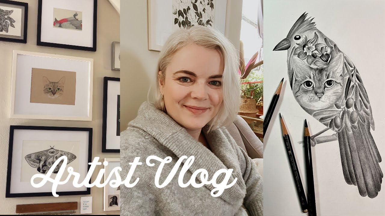 Artist Vlog Slice Of Life: Drawing With Graphite, Honoring My Late Cat ...