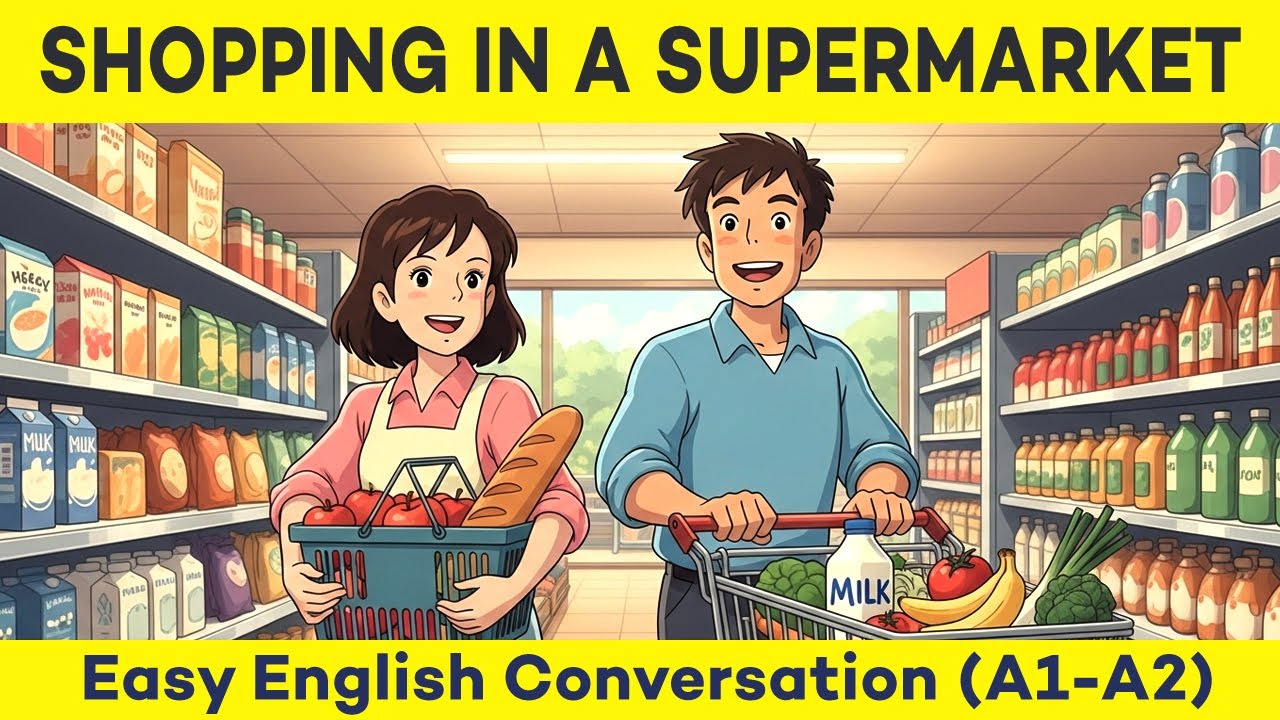 Learn Easy English, "Shopping in a Supermarket" 🛒 | Easy English ...