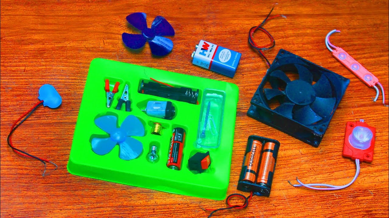 6 Science project item made with DC motor LED Bulb Cooling Fan - YouTube