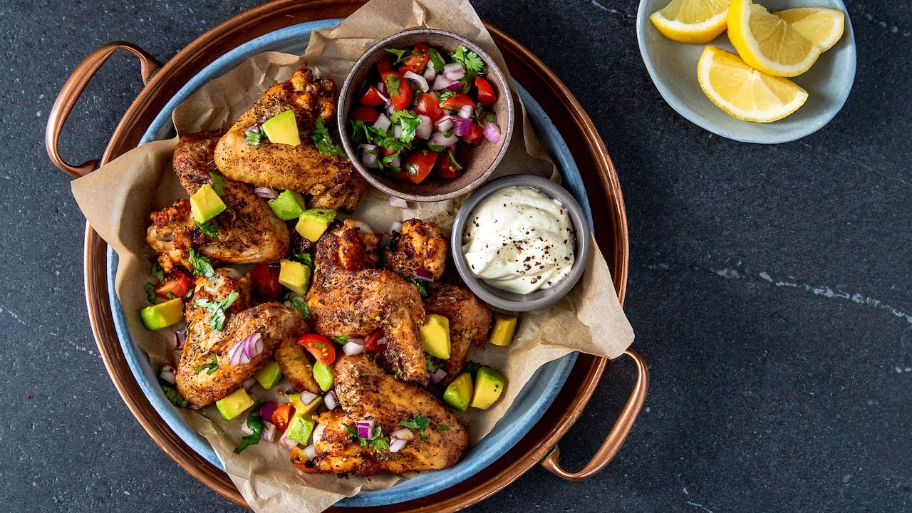 Hot Wings With Salsa - YouTube