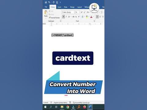 Convert Number into Word🔥|| Ms Word Tricks 👍 @copaclasses #shorts #viral #shortvideo - YouTube