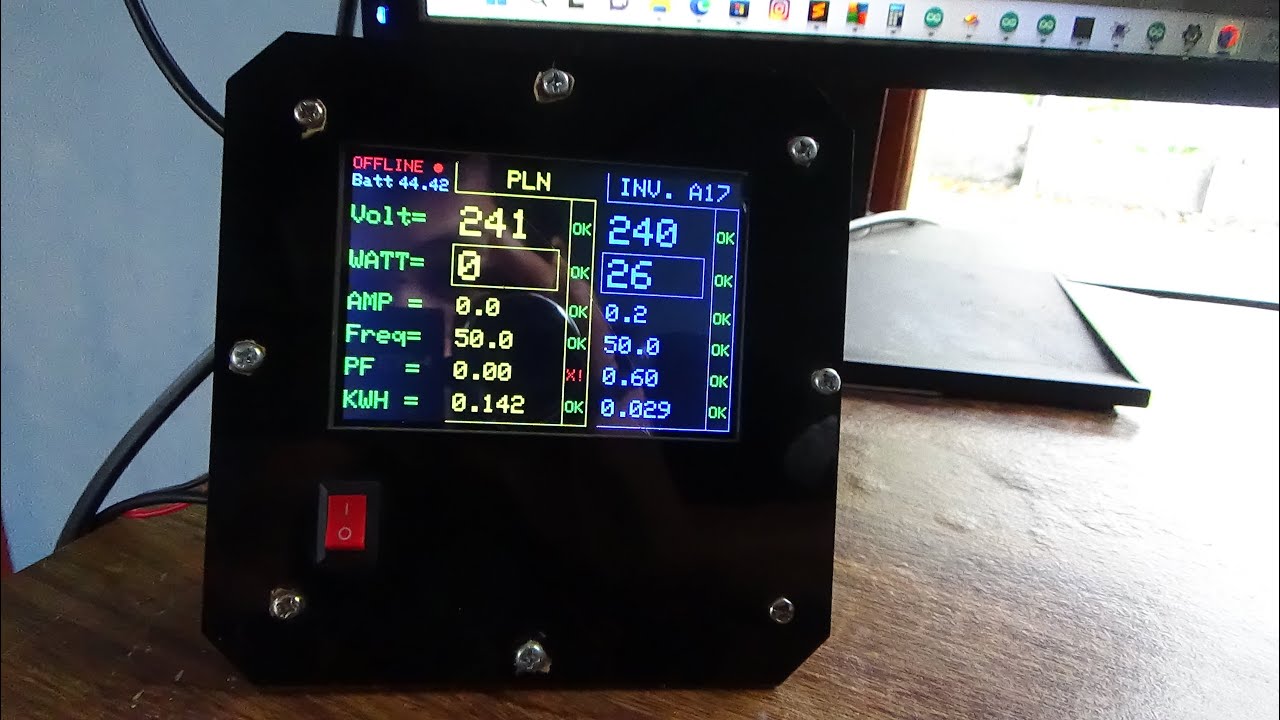 Alat Monitoring Daya Inverter / PLN, IOT secara real time, Watt Meter ...