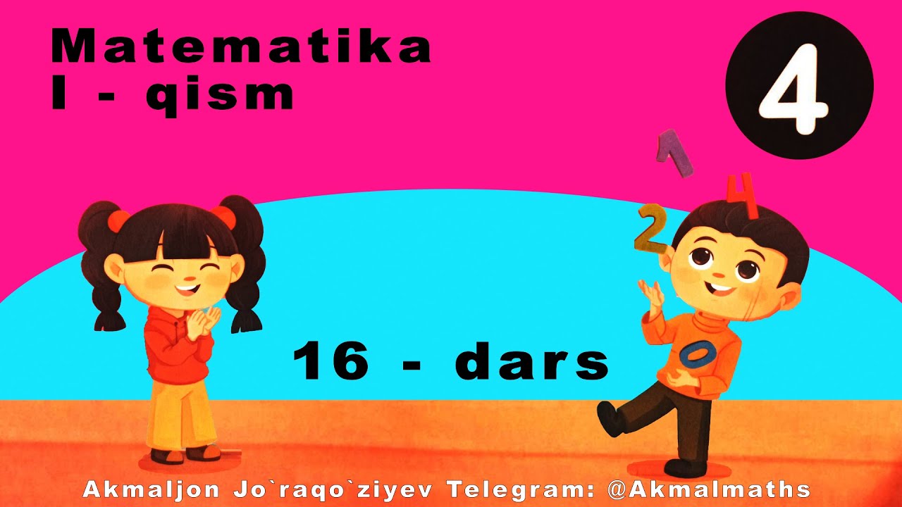 4-sinf Matematika 16-dars. 1-qism. Mavzu: 3 ga bo`linish alomati - YouTube