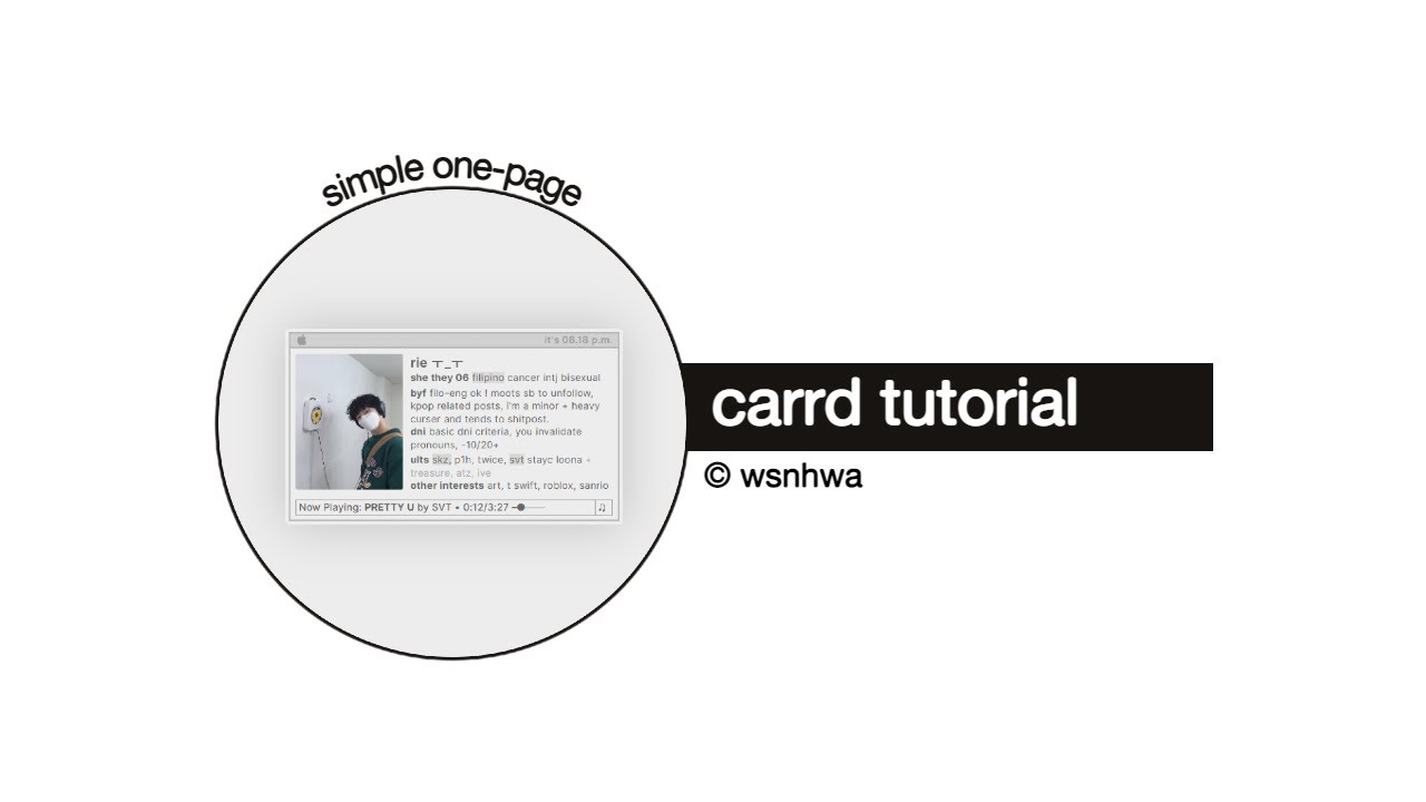 one page carrd tutorial #2 — © wsnhwa [NON-PRO] - YouTube