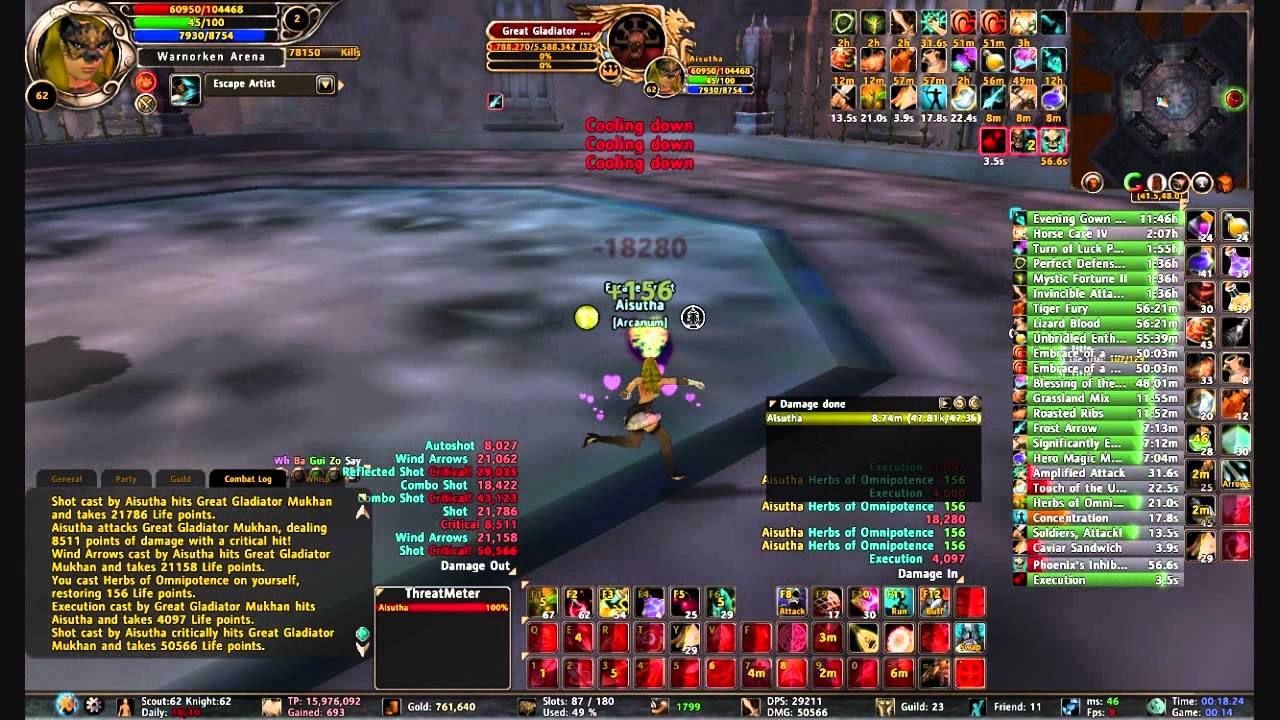 Runes of Magic Warnoken Arena Mukhan the Gladiator Solo - YouTube