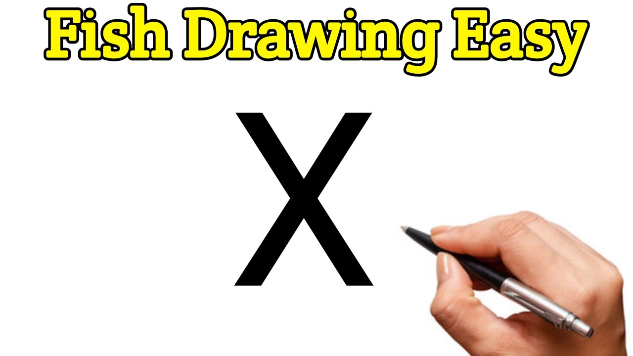 How To Draw A Fish From X Easy Step By Step l Drawing Pictures l Number ...