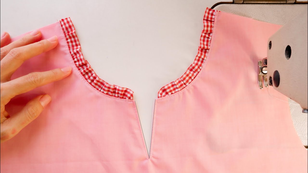 Cutting And Sewing A Cute Neck | Sewing Trick Tutorial | Thuy Sewing ...