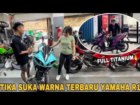 YAMAHA R1 PASANGAN LAUNCH CONTROL SAMA MODIF VARIO FULL BAUT TITANIUM ...