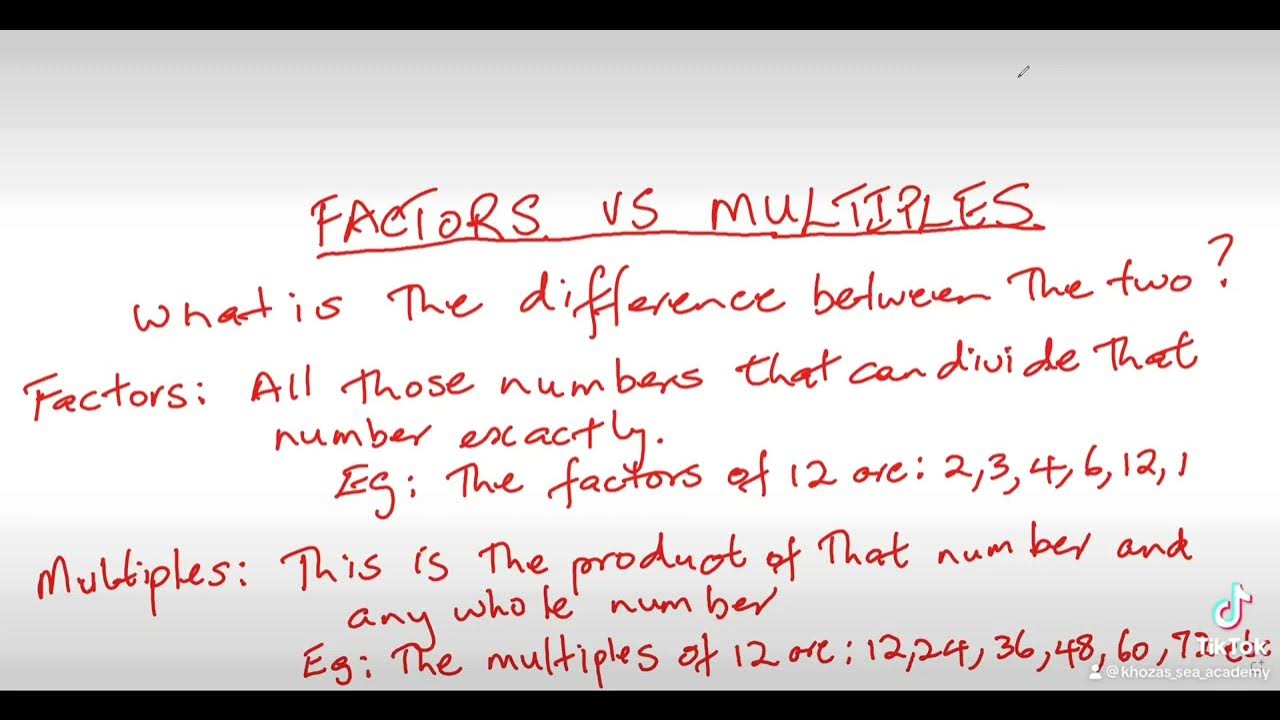 FACTORS VS MULTIPLES……what’s the difference??🥸 - YouTube