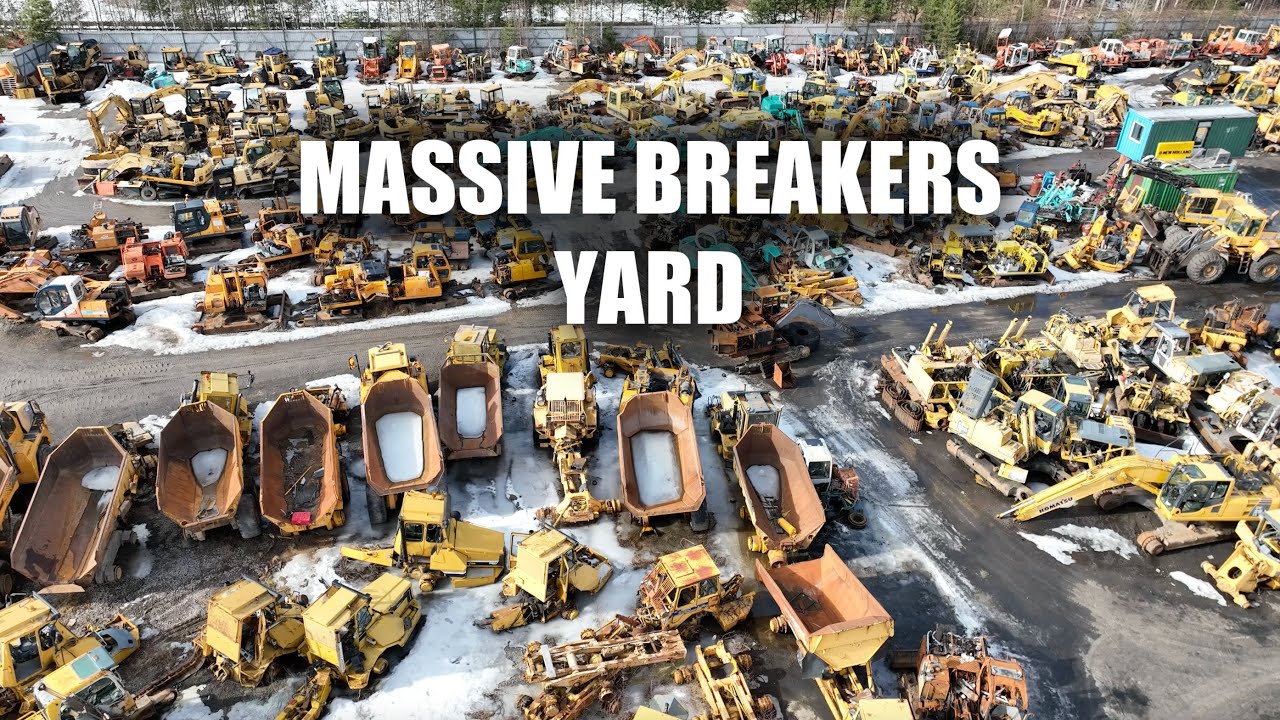 Massive Heavy Equipment Breakers Yard - YouTube