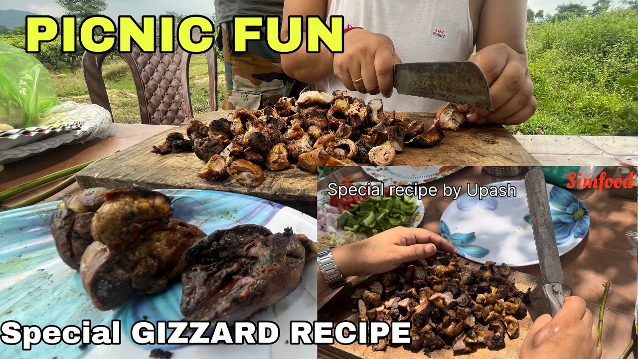 Monsoon picnic by boys and special gizzard recipe prepared - YouTube