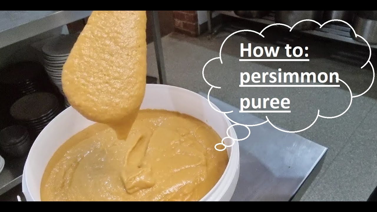 How to: Persimmon puree - YouTube