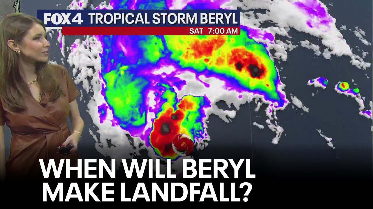 Tropical Storm Beryl: Latest projected path, possible impact to Texas ...