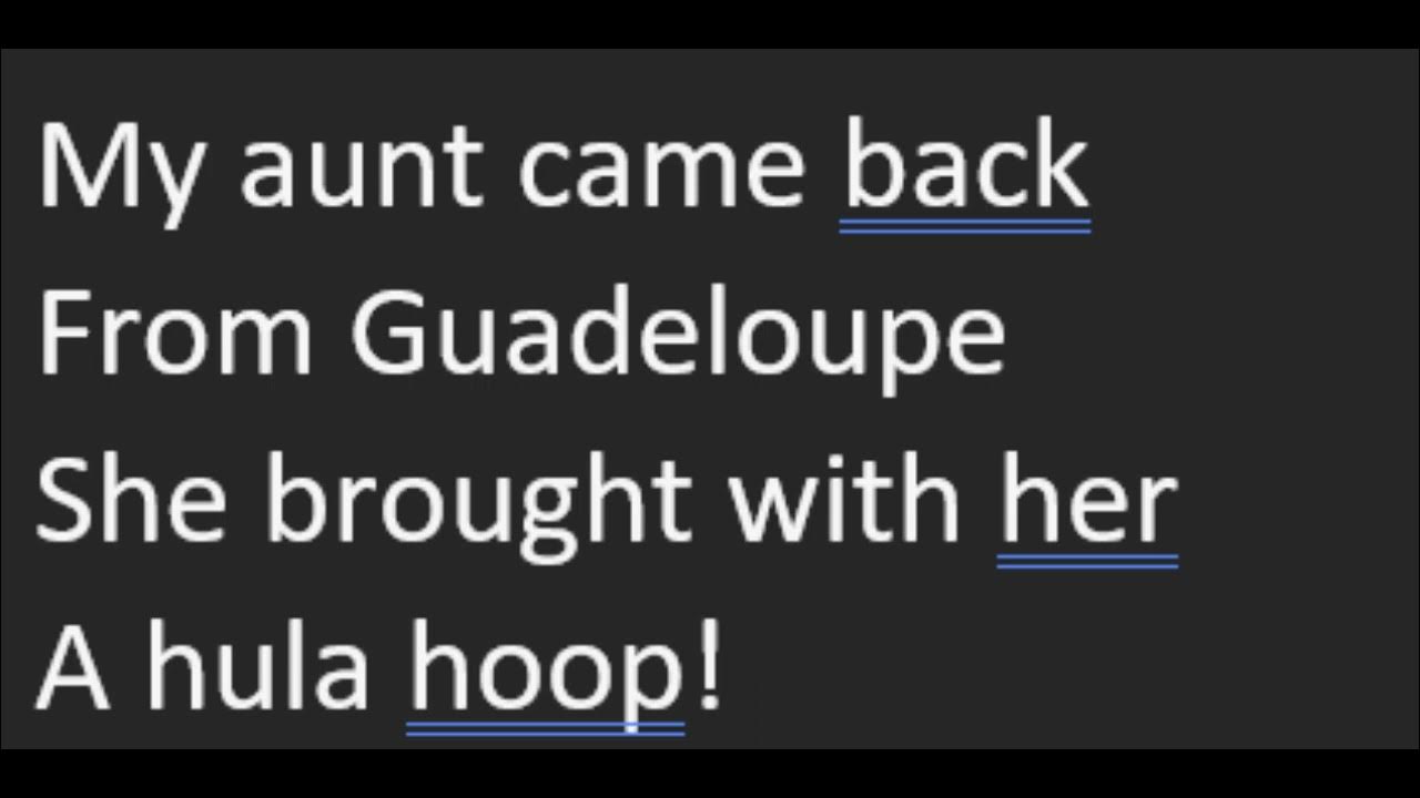 My Aunt Came Back Video 2nd Grade - YouTube