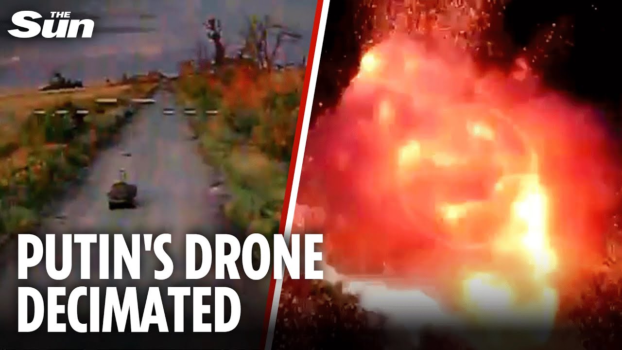 Ukraine BLOWS UP Russian ground drone unit in massive explosion - YouTube