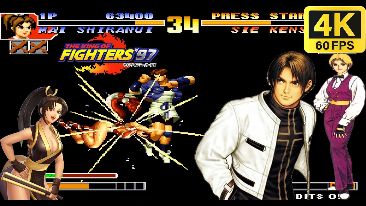 Mai, Kyo, King Longplay in 4K - The King of Fighters 97 - YouTube