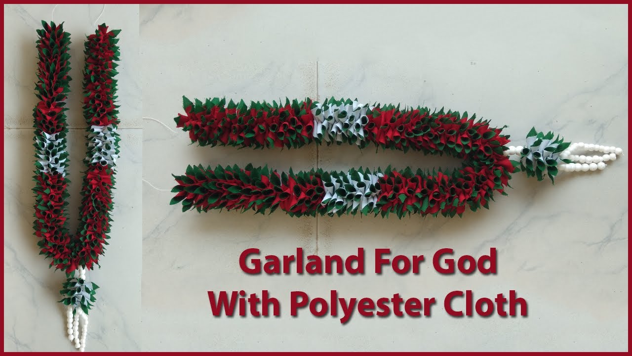 God For Garland With Polyester Cloth | God For Garland | How To Make ...