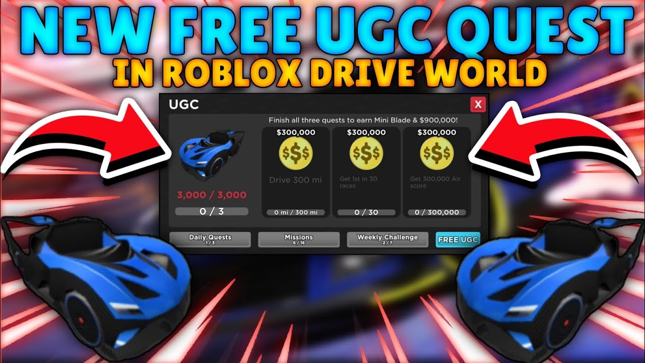New Free UGC Event In Roblox Drive World - YouTube