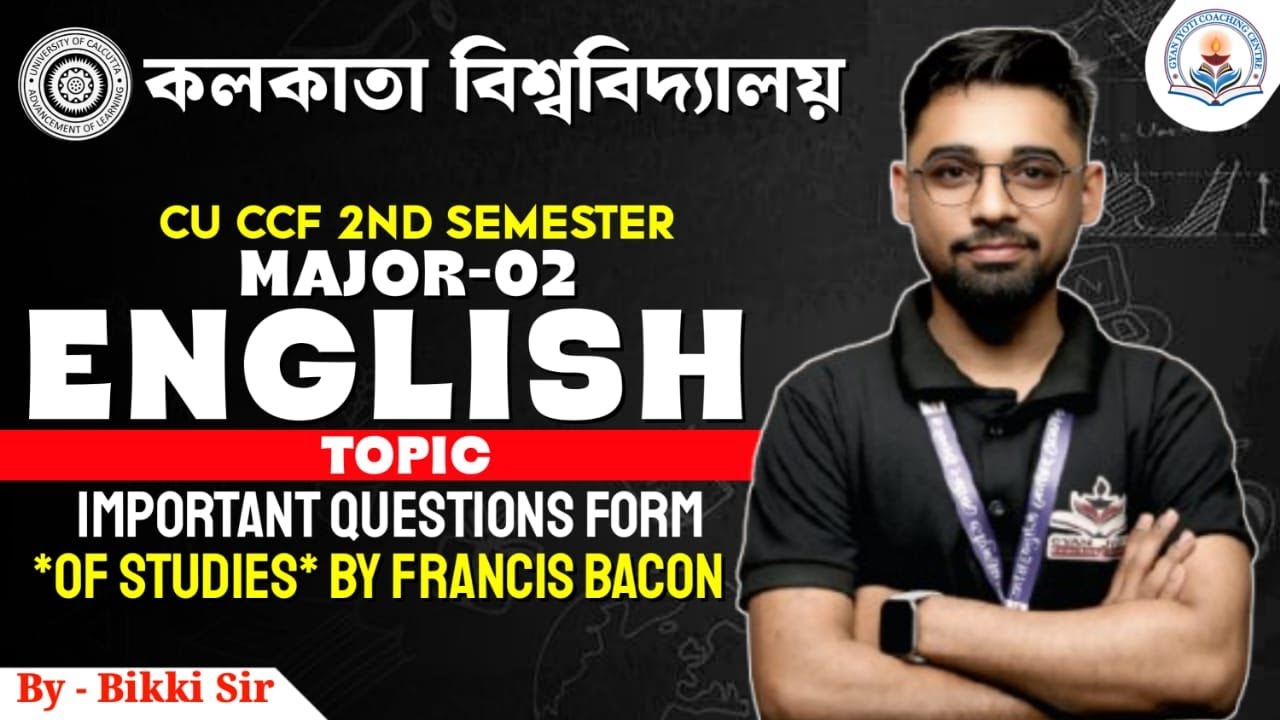 CU 2nd Sem Major-2 English | Important Questions form Of Studies by ...