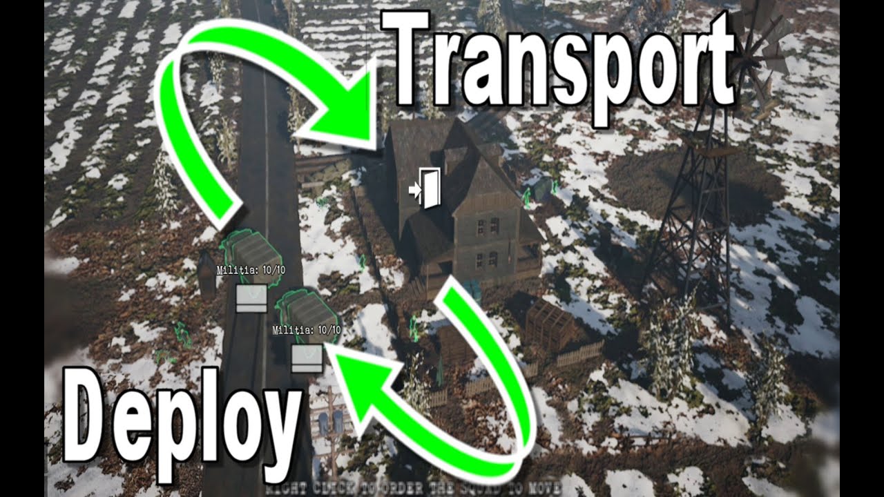 How to order troops to enter buildings and vehicles.... Total Conflict ...