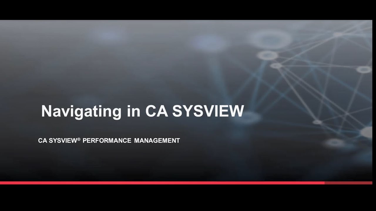 CA SYSVIEW Performance Management: Navigating in CA SYSVIEW - YouTube