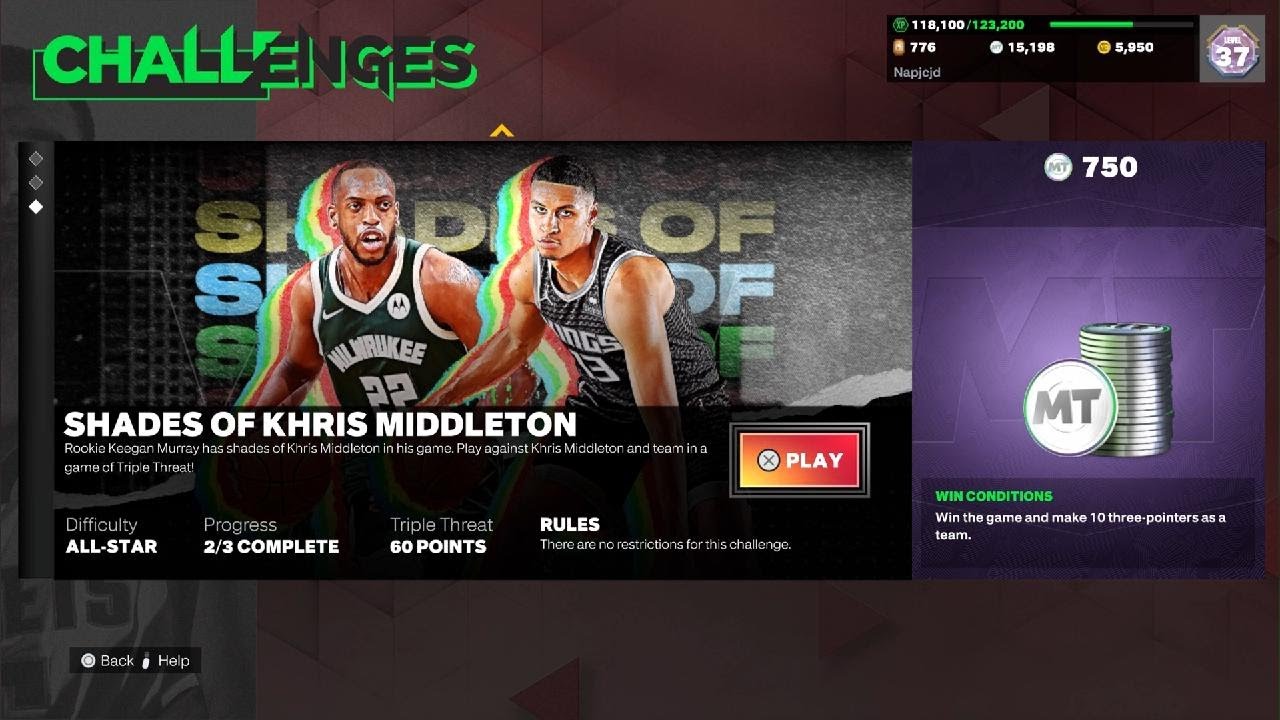 NBA 2K23 MyTEAM Skills Challenges - Shades Of 4: Shades Of Khris ...