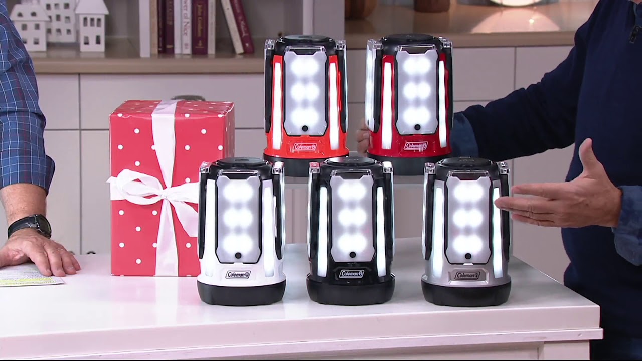 Coleman LED Quad Pro Hi/Med/Low Lantern w/ Magnetic Panels on QVC - YouTube