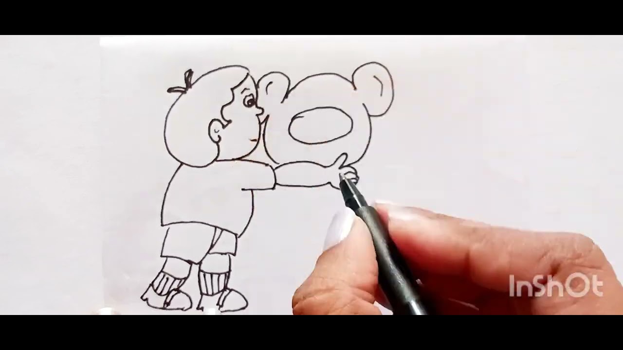 How to my friend teddy bear| Draw Friends forever |easy drawing ...