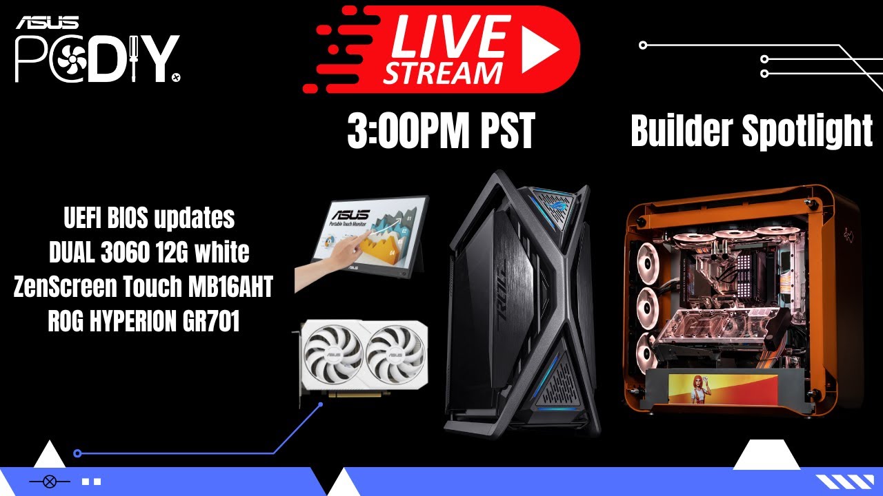 PCDIY Show #80 – ROG HYPERION GR701 chassis, Dual RTX 3060 12G white ...