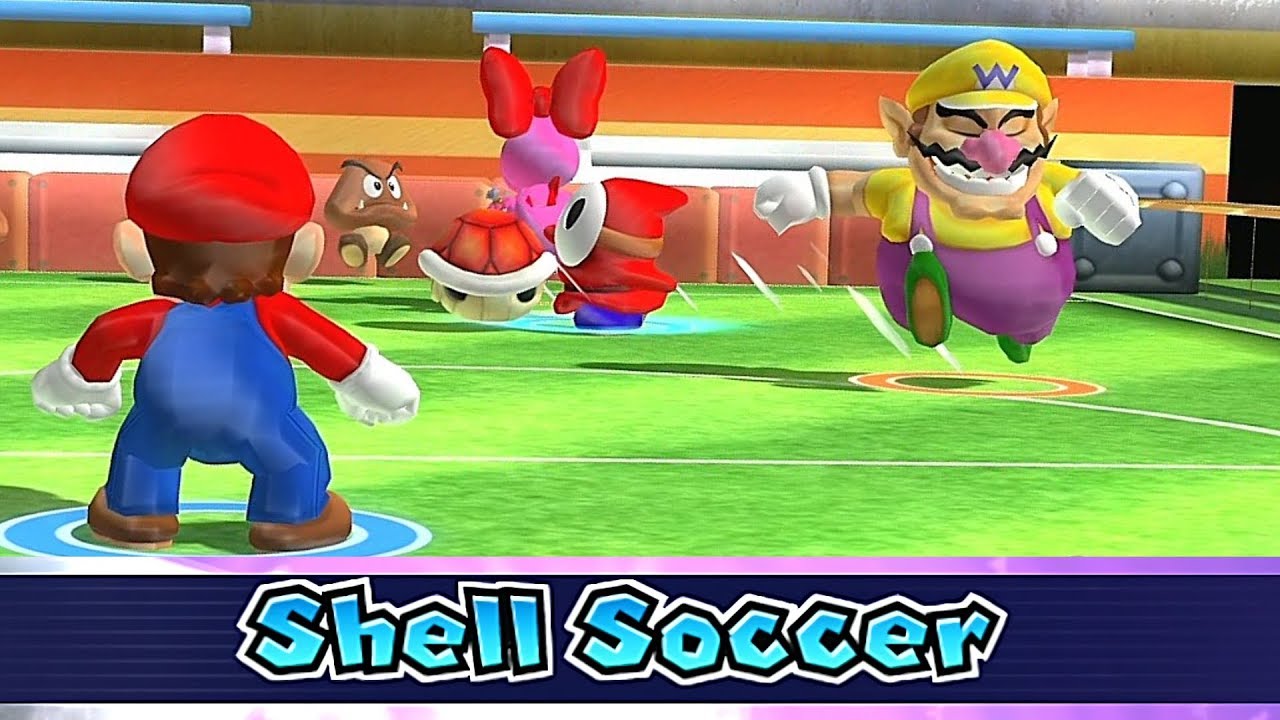 Mario Party 9 Shell Soccer Mario and Shy Guy vs Wario and Birdo (Master ...