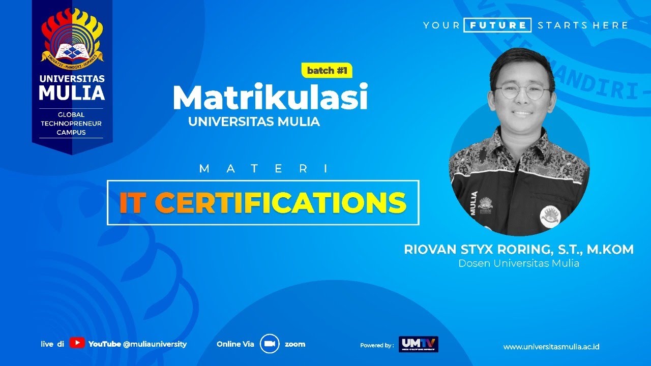 Matrikulasi Online Universitas Mulia (batch #1) bersama Riovan Styx ...