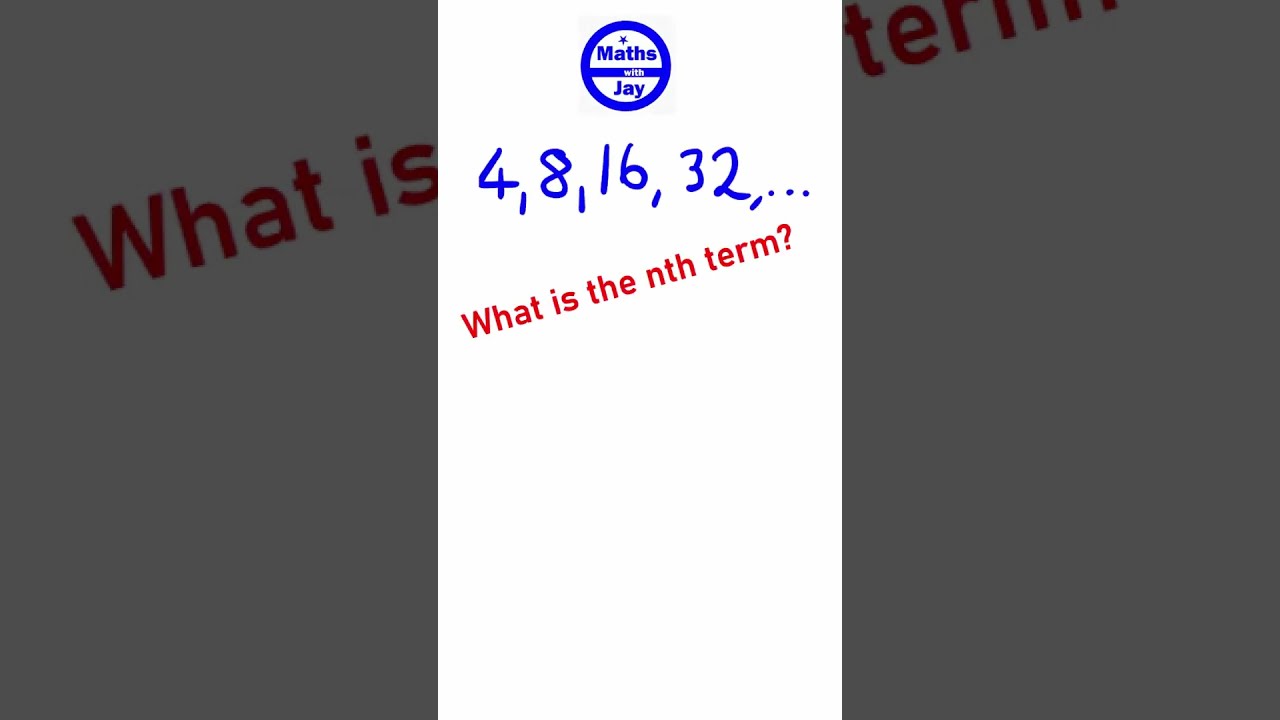 What is the nth term? A, B, C or D? - YouTube