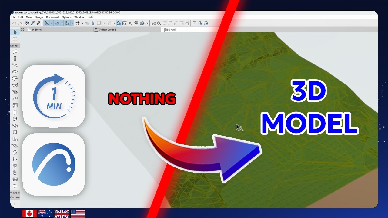 Archicad - Create a 3D Terrain from Contour Lines (Digital Terrain ...