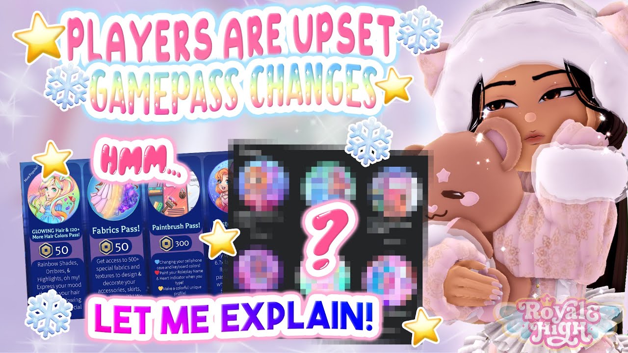 EXPLAINING THE GAMEPASSES CHANGE😳 | Royale High Glitterfrost - YouTube