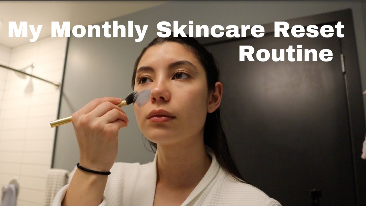my monthly skincare reset routine| derma planing, face mask ...