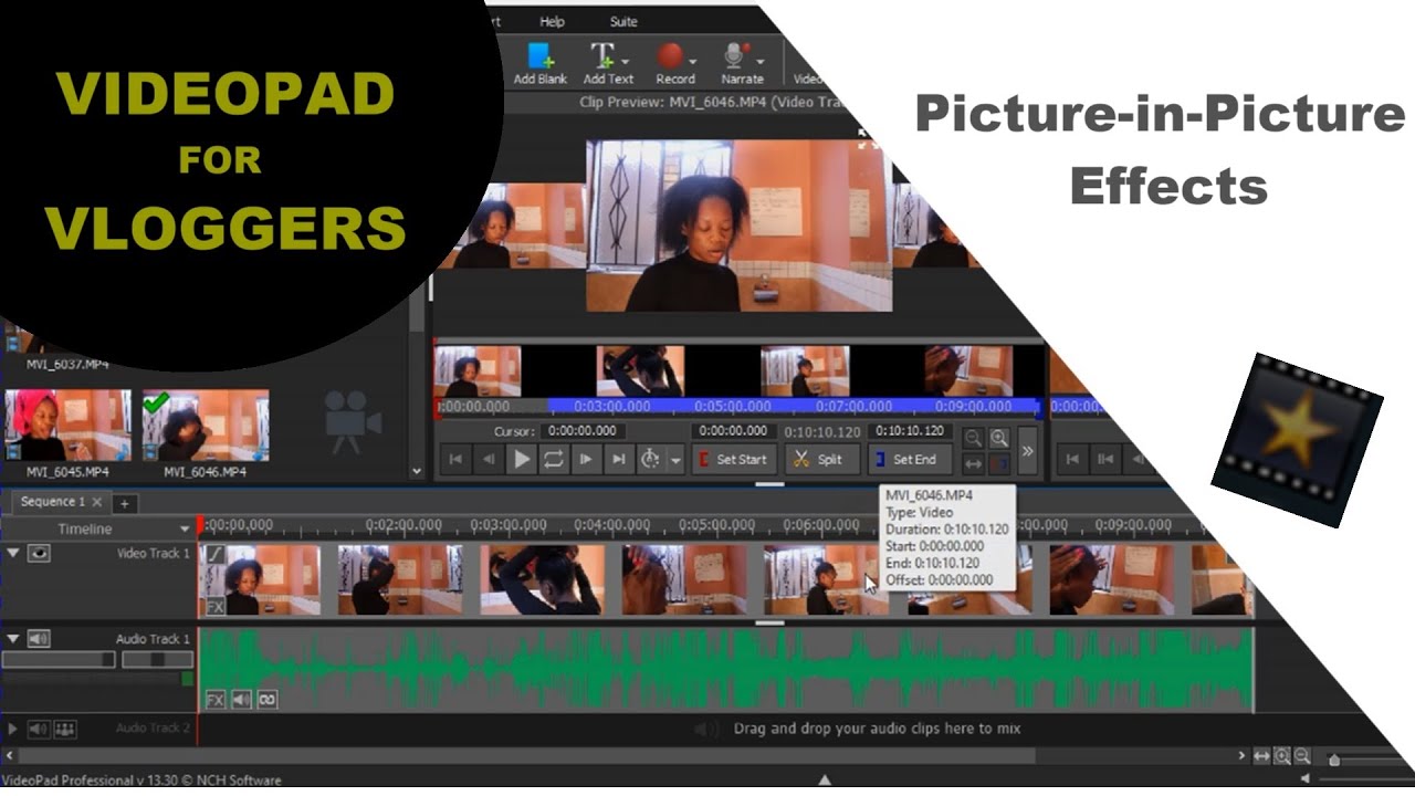 Creating Picture in Picture Effects in VideoPad for Multi Camera Vlogging - YouTube