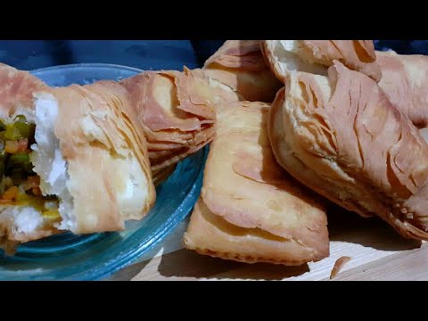 Easy way of preparing veg rectangular puff || Instant puff pastry ...